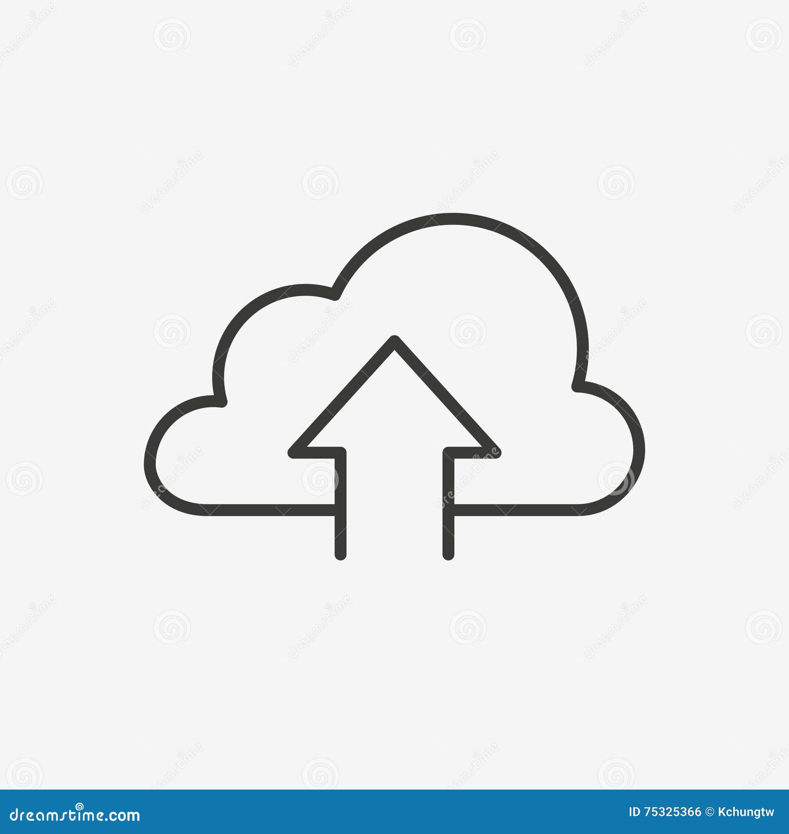 Upload Cloud Icon Up Load Server Data Storage Backup Internet Connection Shape Vector Clipart ...