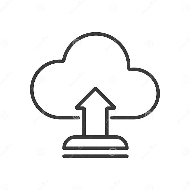 Upload Cloud, Icon in Line Design. Upload, Storage, Internet, File Transfer, Cloud Upload, Cloud ...