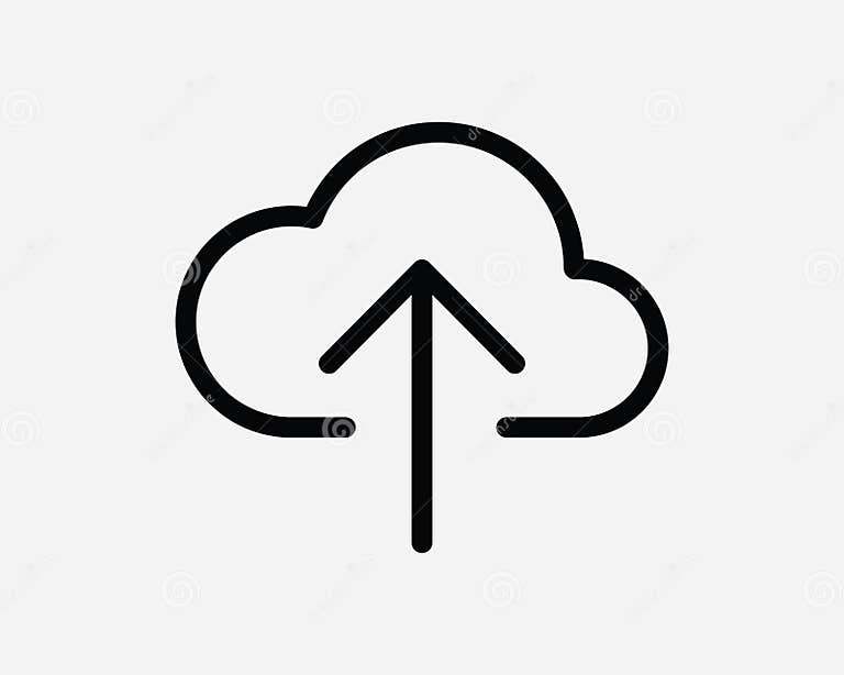 Upload Cloud Icon. Up Arrow Server Storage Data Computer Network ...