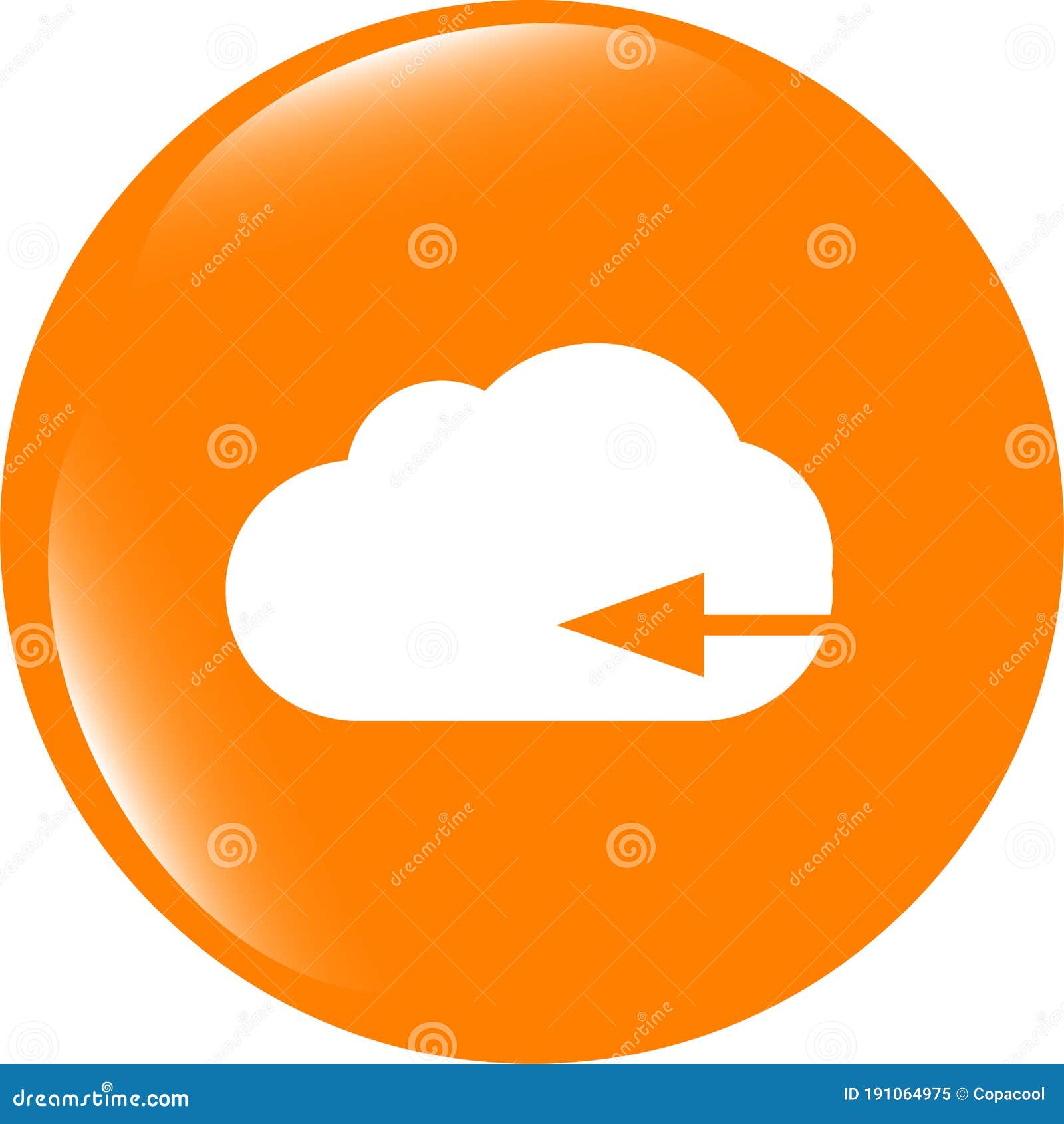 Upload from Cloud Icon. Upload Button Stock Illustration - Illustration ...