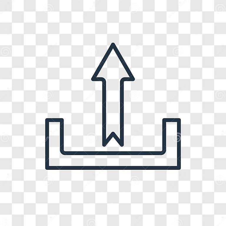 Upload Concept Vector Linear Icon Isolated on Transparent Background ...