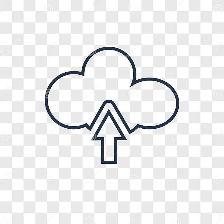 Upload Concept Vector Linear Icon Isolated on Transparent Background ...