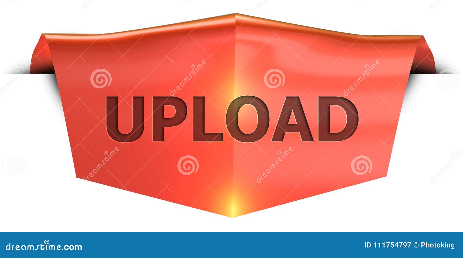 Banner upload stock illustration. Illustration of flat - 111754797