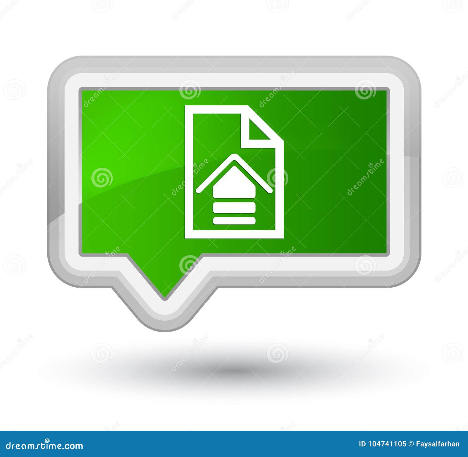 Upload Document Icon Prime Green Banner Button Stock Illustration ...
