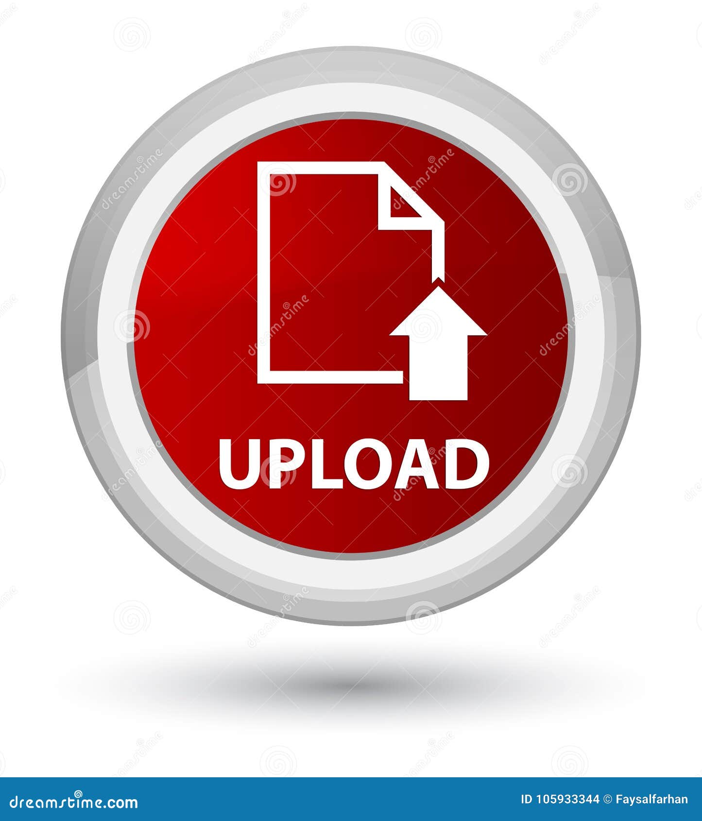 Upload (document Icon) Prime Red Round Button Stock Illustration ... Upload (document Icon) Prime Red Round Button Stock Illustration ...