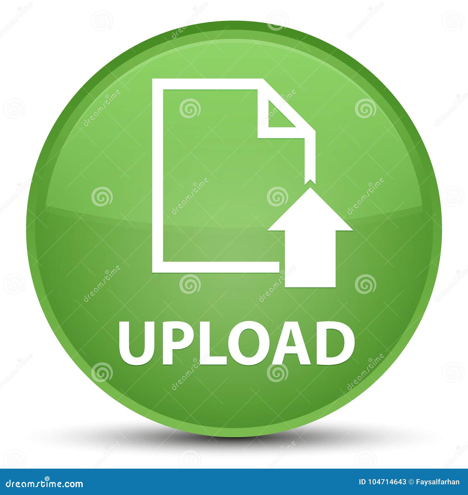 Upload (document Icon) Special Soft Green Round Button Stock ...