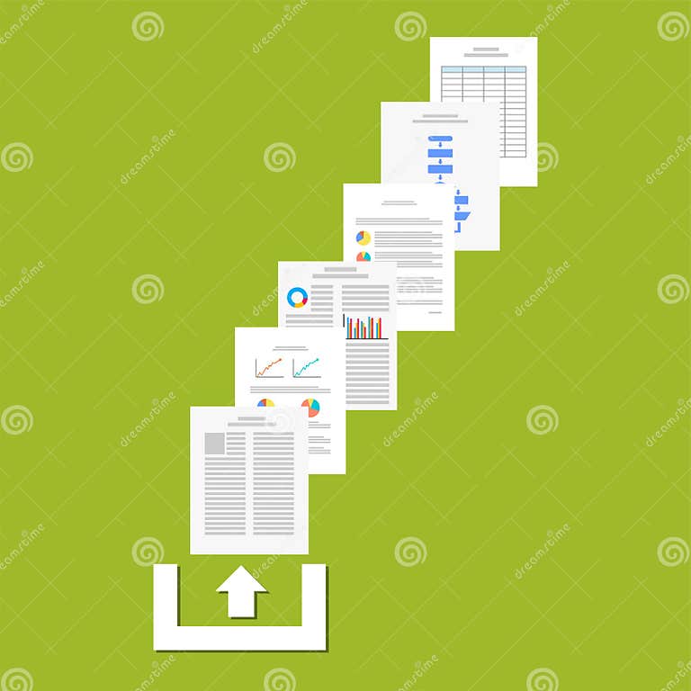 Upload Documents or Files To the Internet. Upload Process Concept Stock ...