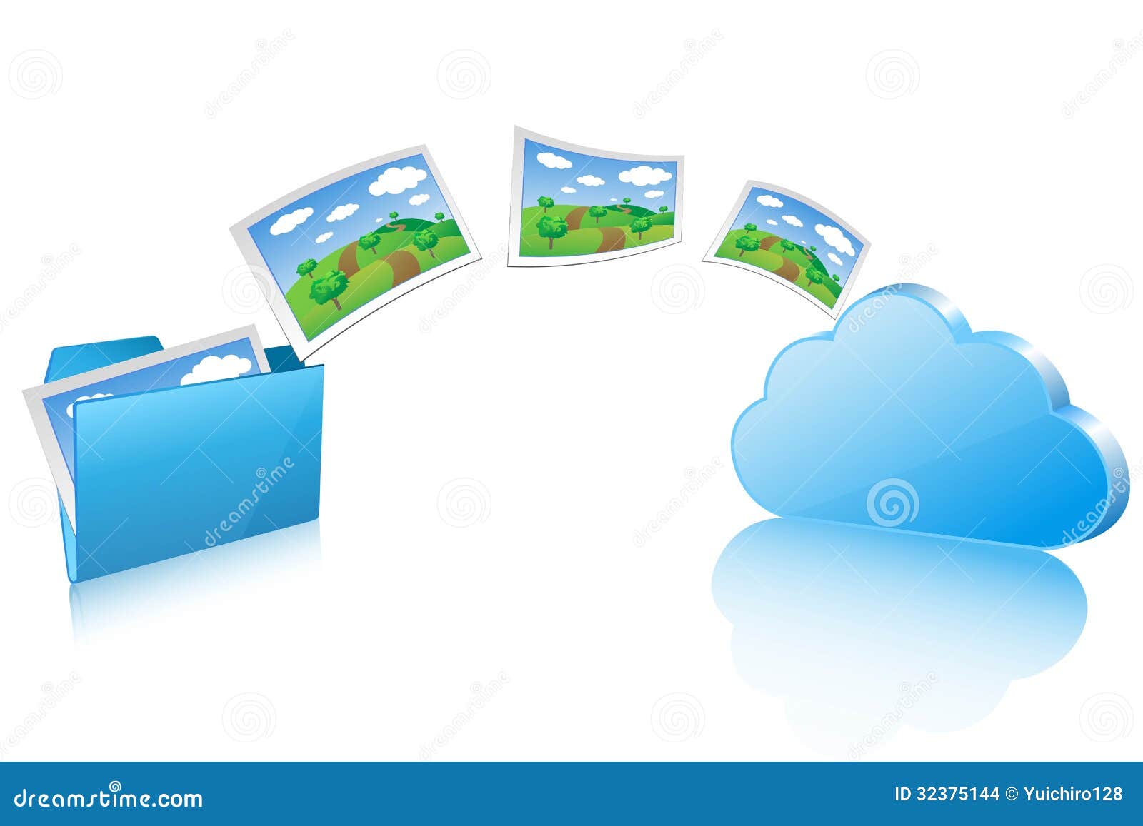 Upload documents to cloud stock vector. Illustration of concept - 32375144
