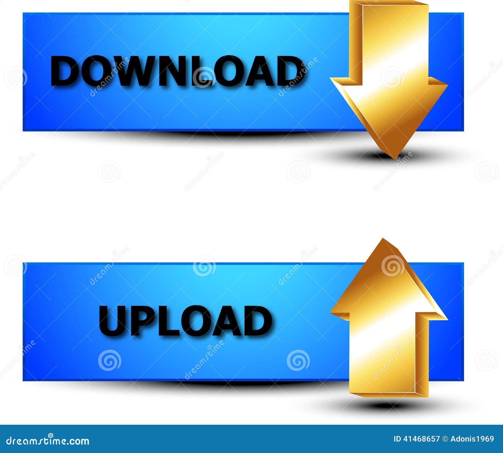 Upload and Download Buttons Stock Illustration - Illustration of ...