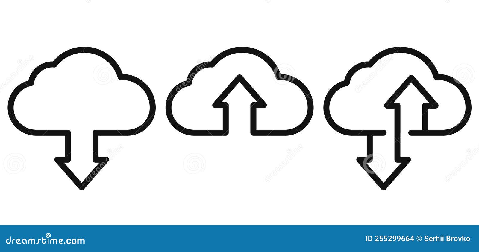 Upload Download Cloud Arrow Icon Symbol. Vector Illustration Stock ...