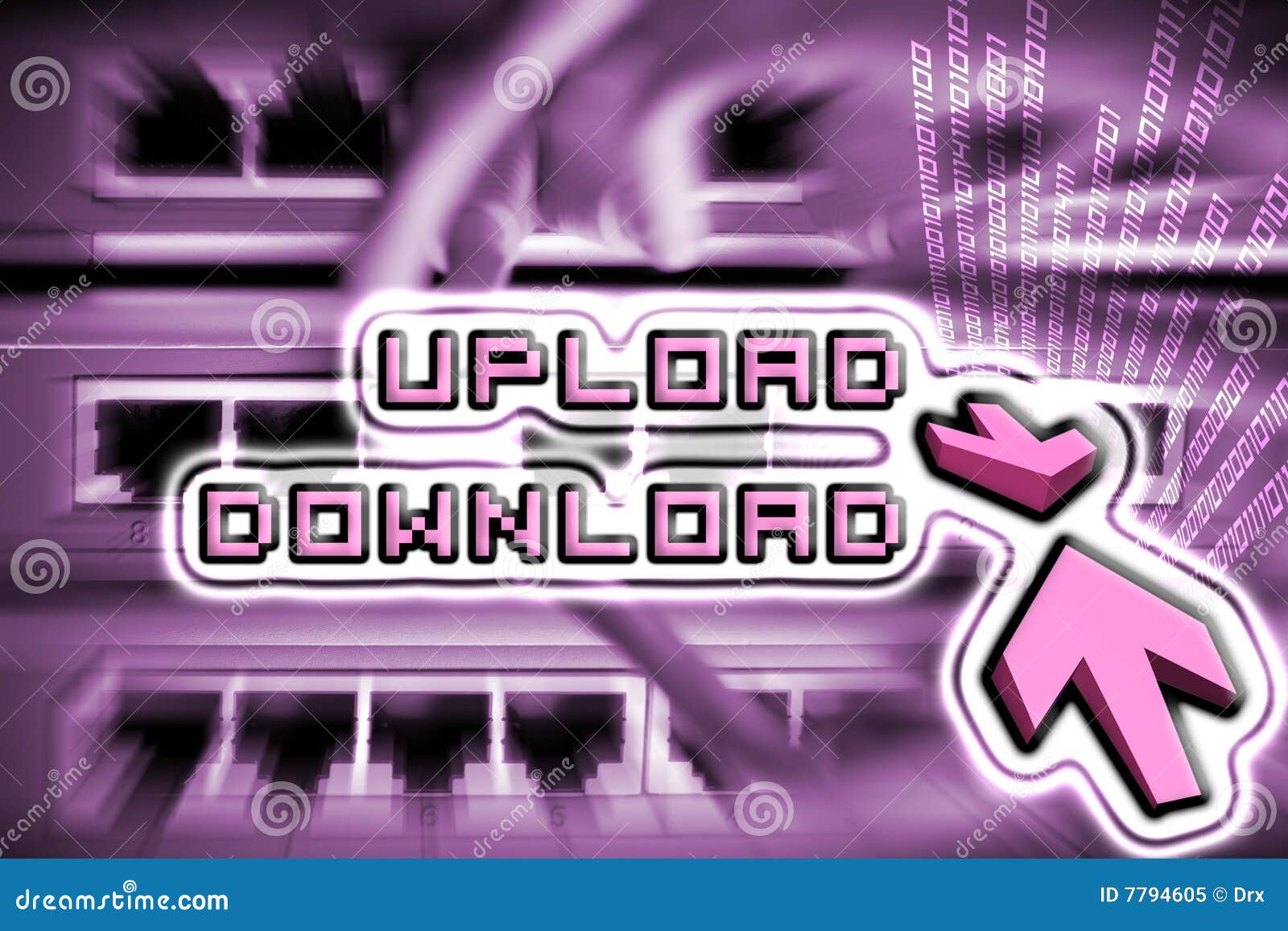 Upload and Download Internet Stock Illustration - Illustration of ...