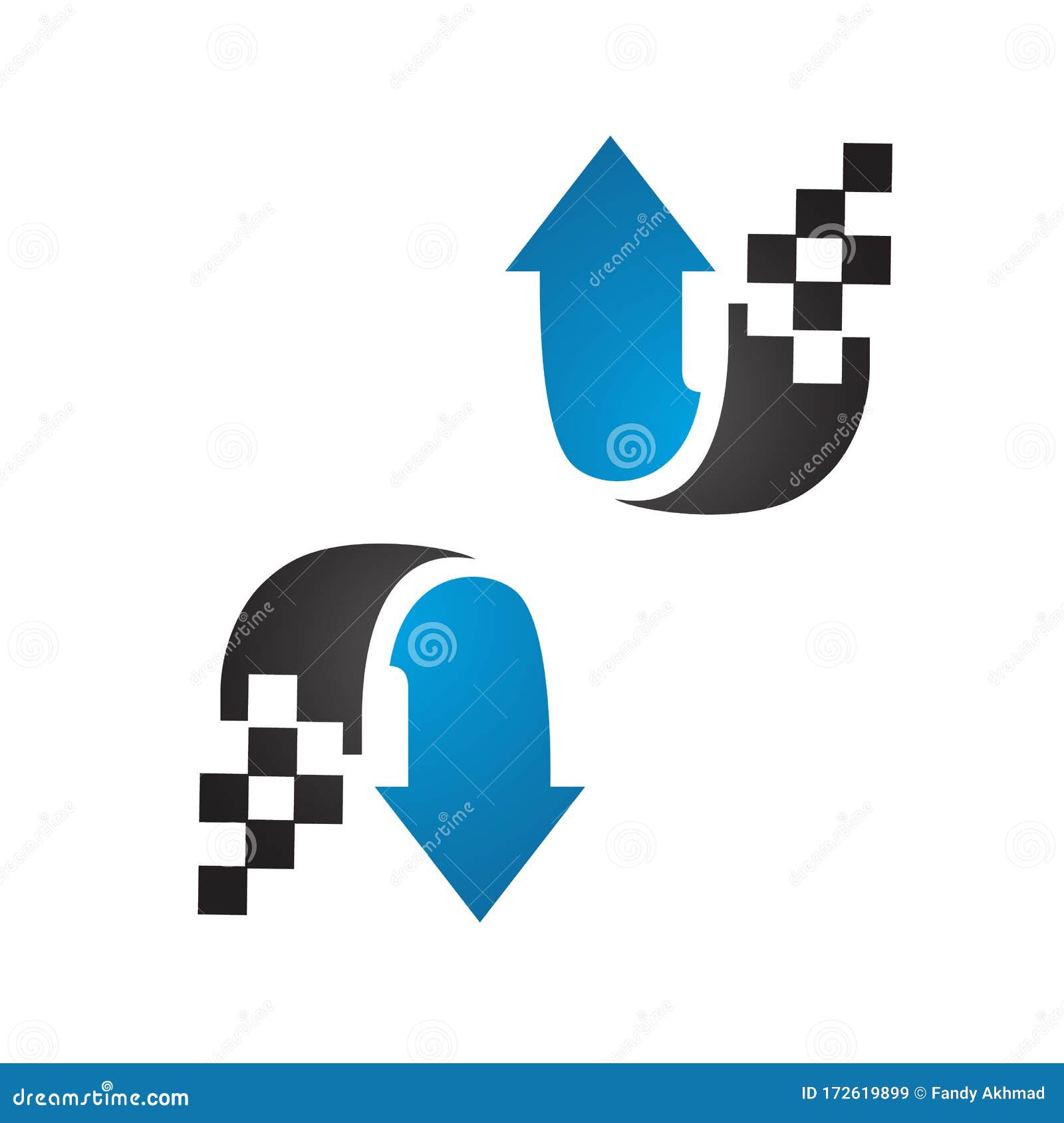 Upload Download Logo Icon Vector Template Illustrations Stock Vector ...