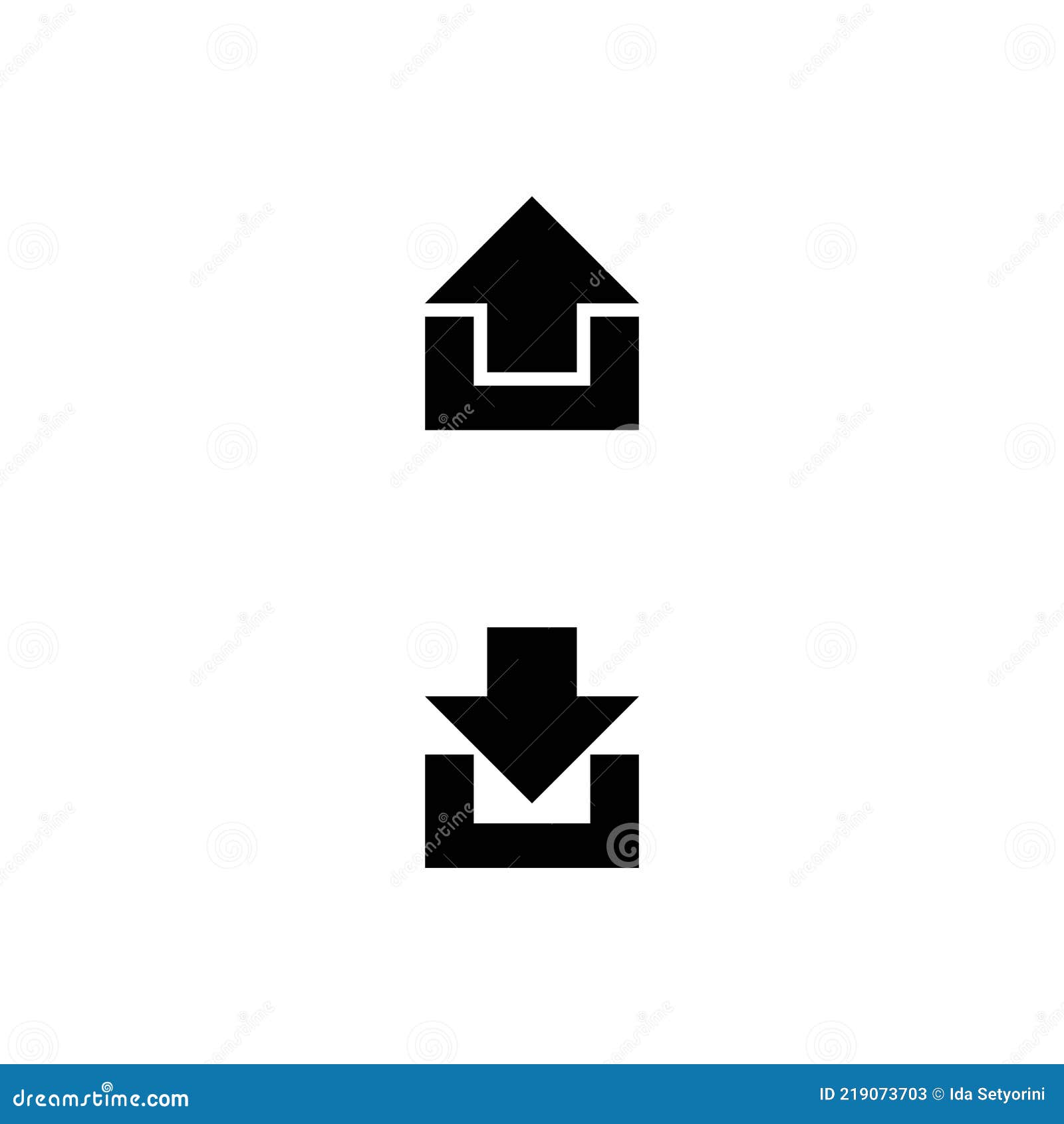 Upload and download logo stock vector. Illustration of computer - 219073703