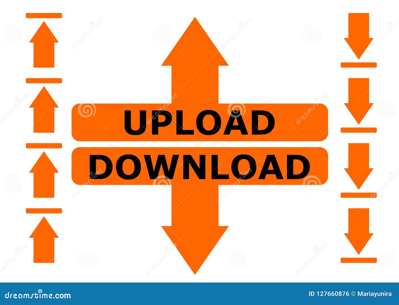 Upload and Download Sign Illustration Isolated Stock Illustration ...