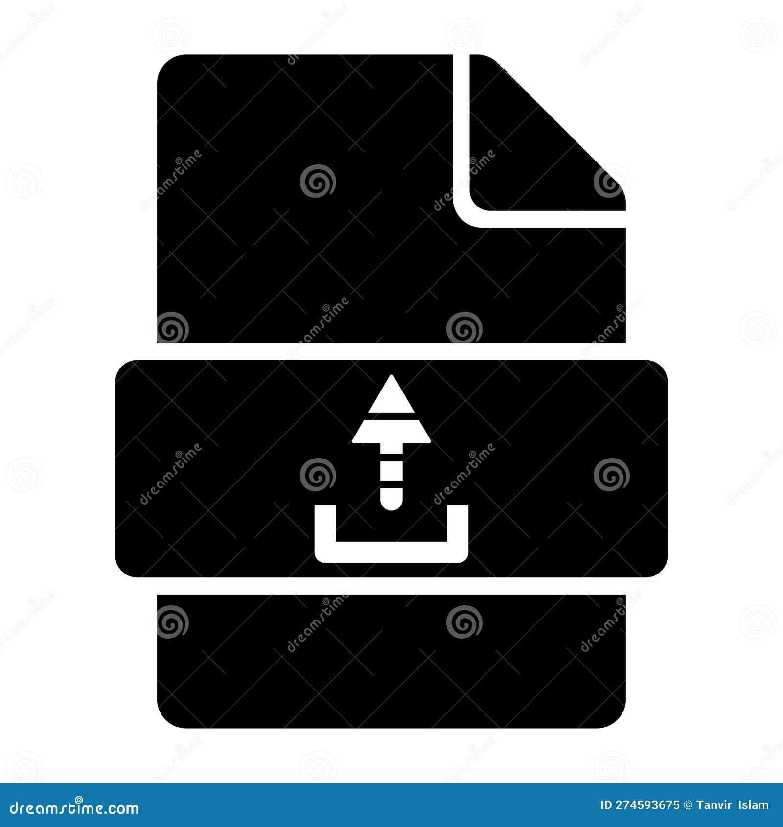 Upload File Icon stock vector. Illustration of file - 274593675