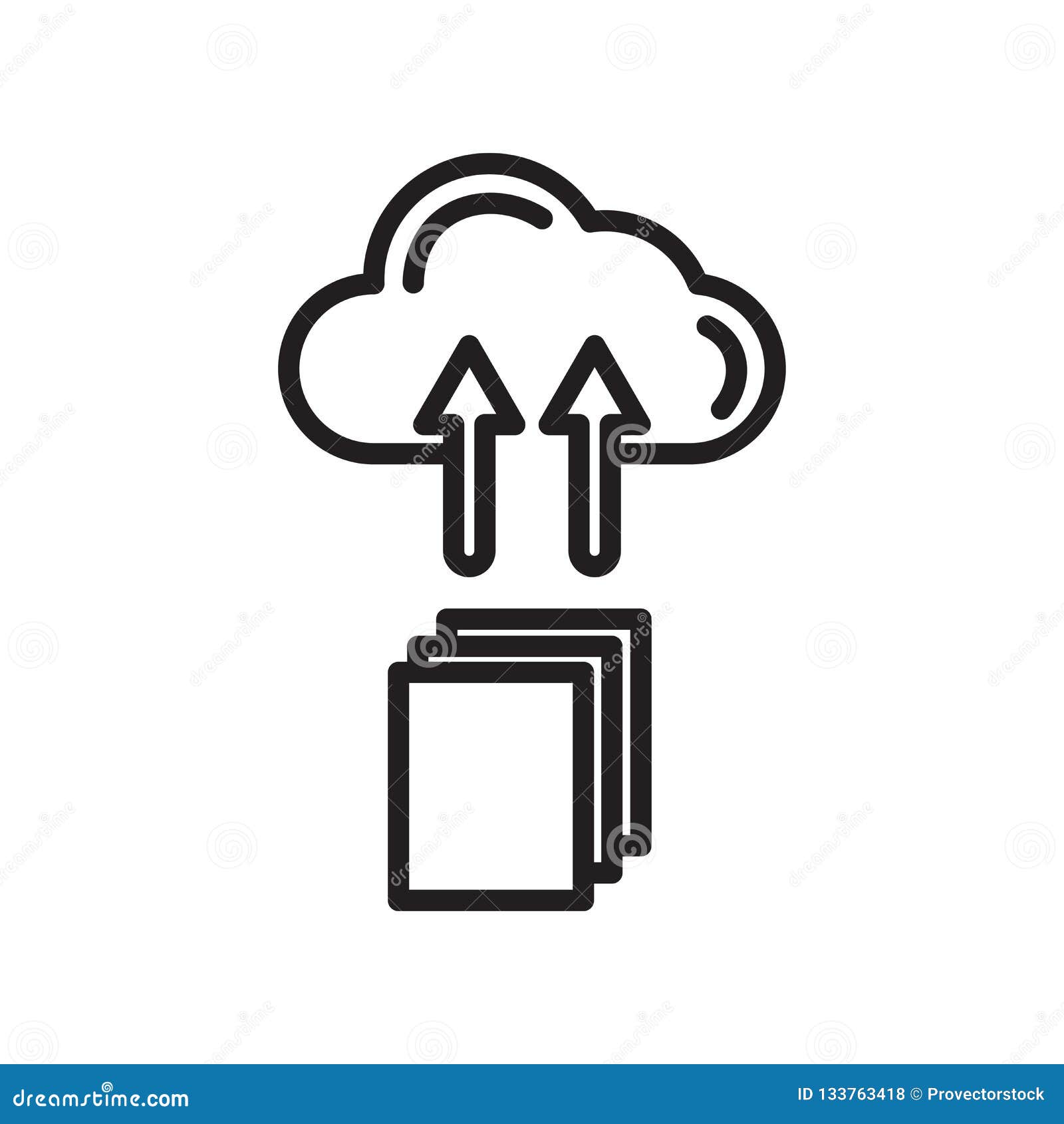 Upload File Icon Vector Sign and Symbol Isolated on White Background ...