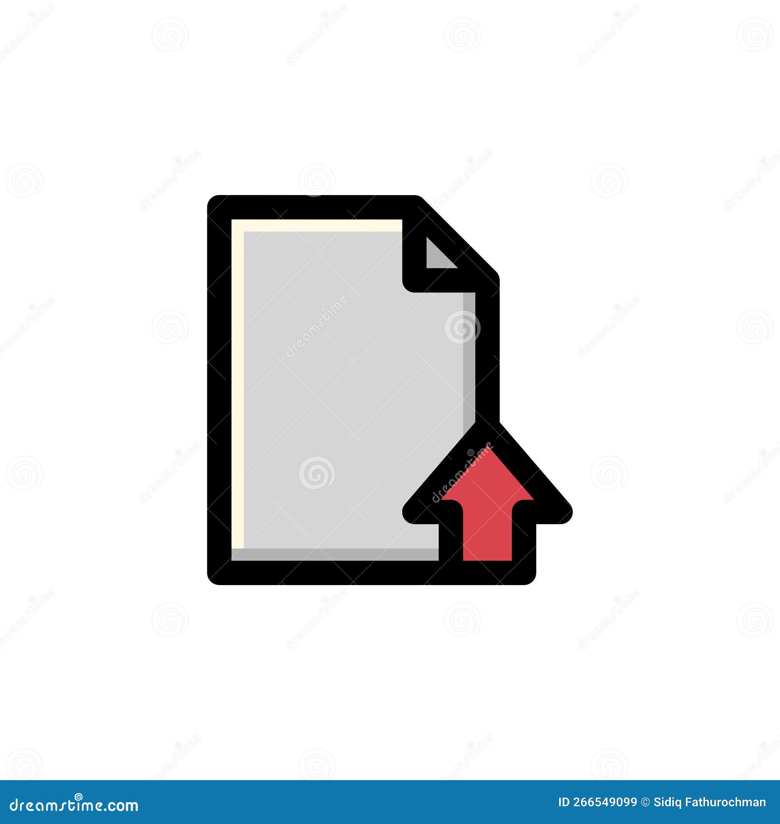 Upload File Icon stock vector. Illustration of vector - 266549099