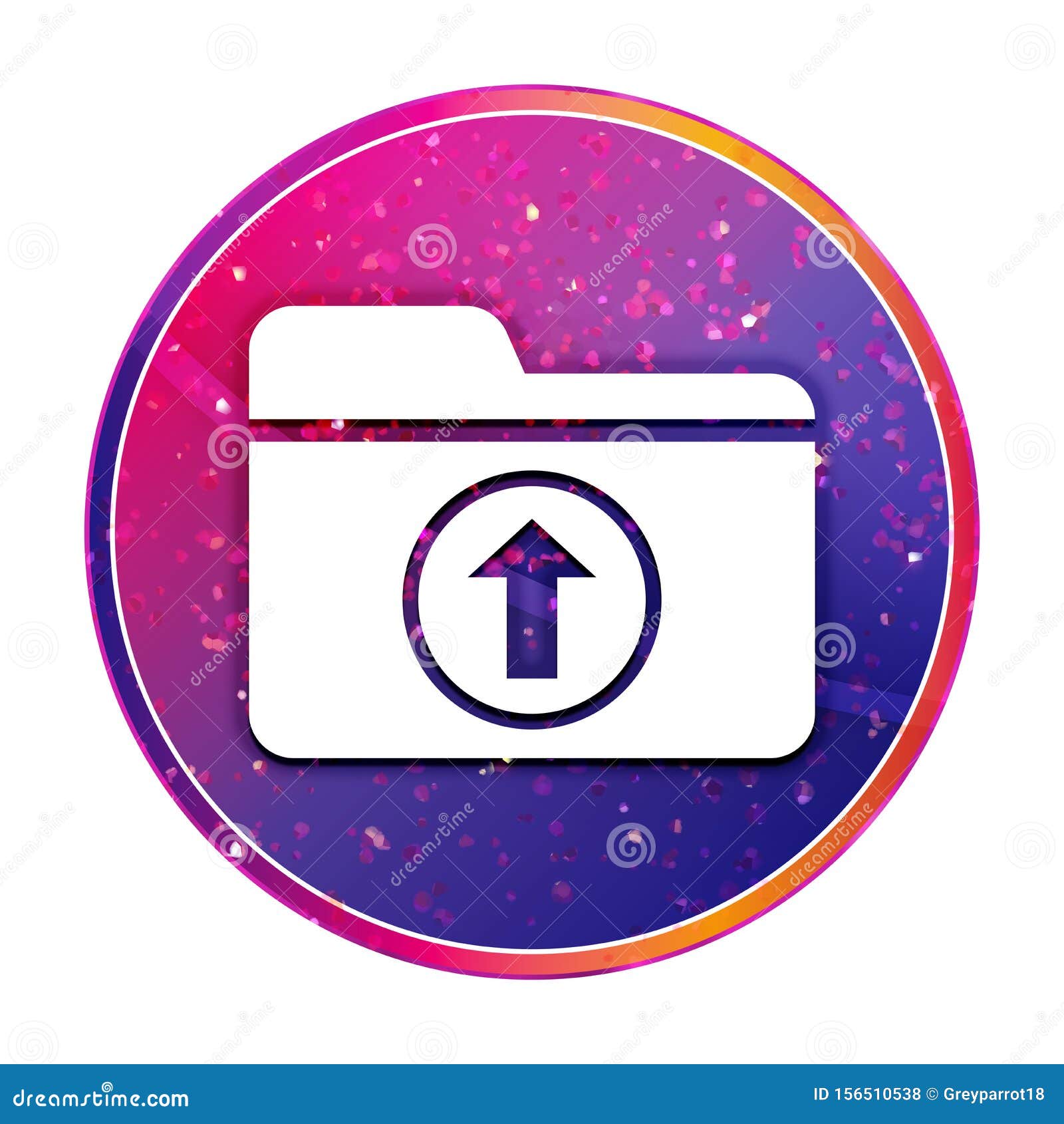 Upload Files Icon Creative Trendy Colorful Round Button Illustration ...
