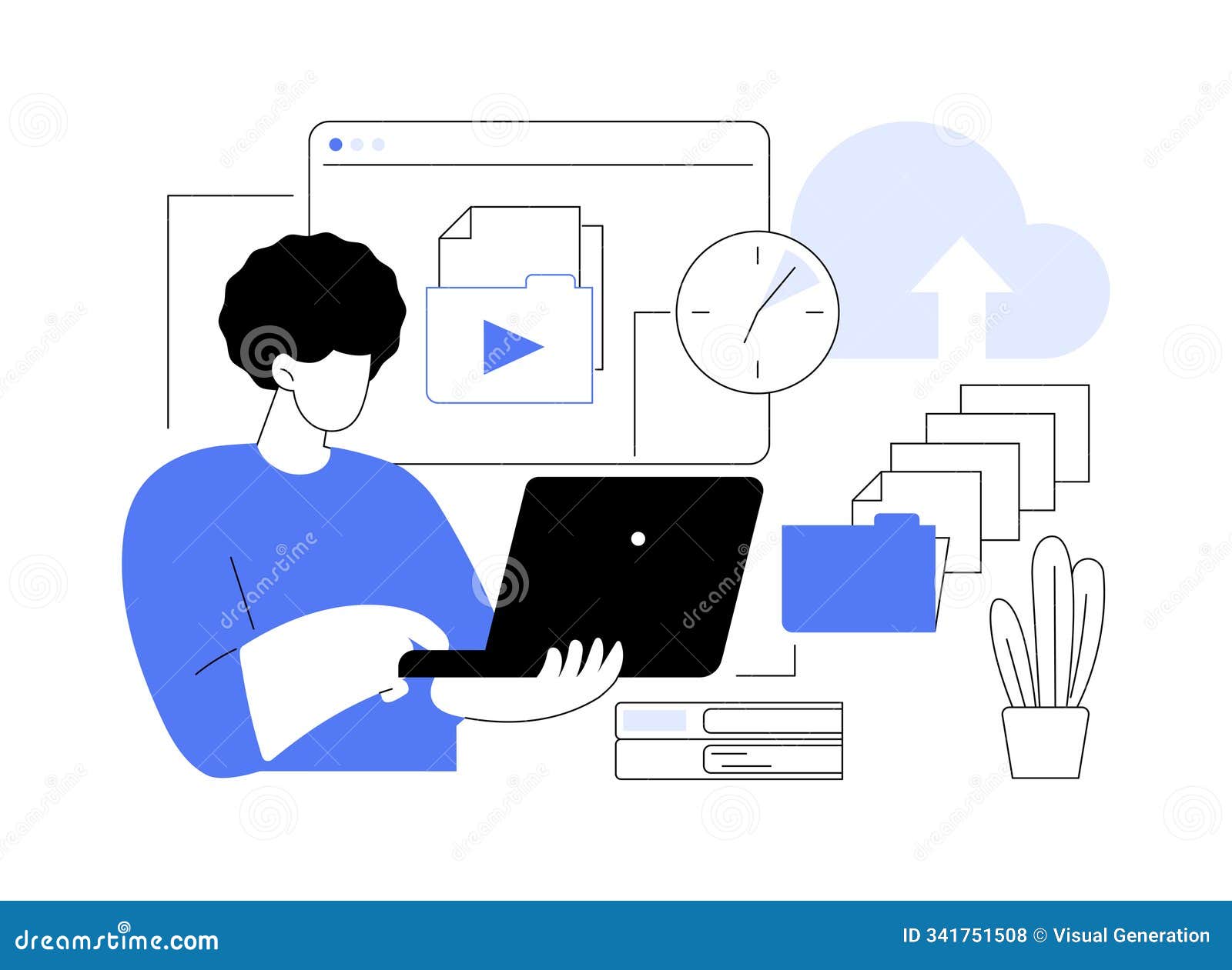 Upload Files Isolated Cartoon Vector Illustrations. | CartoonDealer.com ...