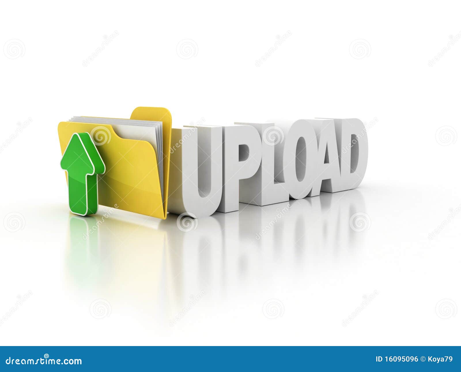 Upload folder 3d icon stock illustration. Illustration of navigation ...