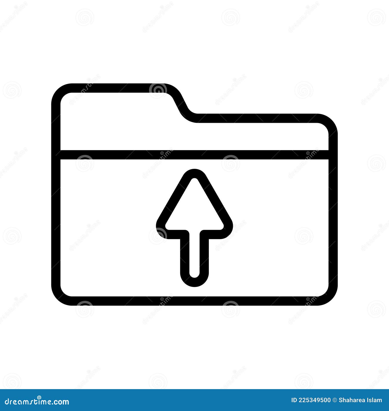 Upload folder icon stock vector. Illustration of symbol - 225349500