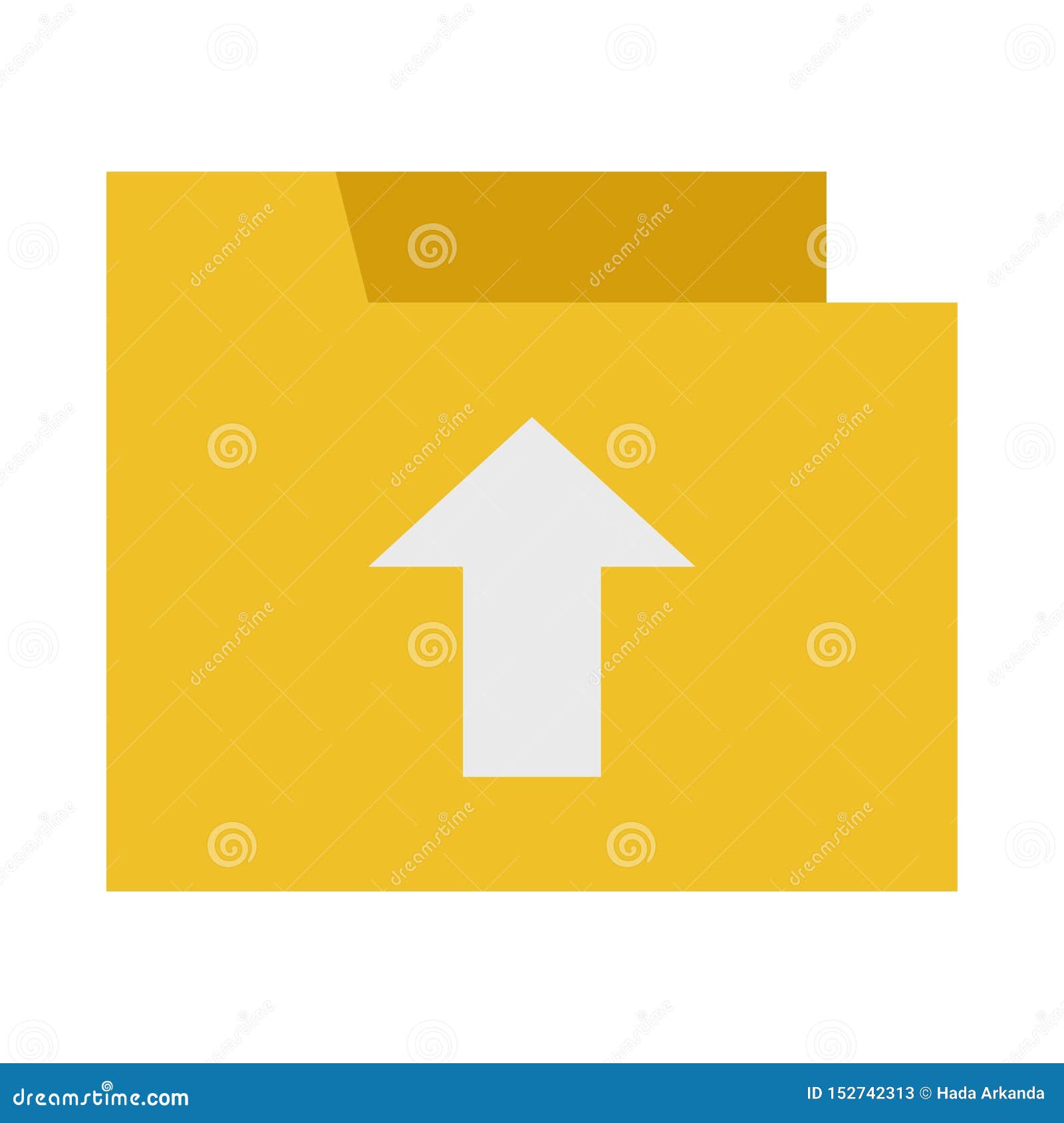 Upload Folder Icon. Flat Illustration of Upload Folder Vector Icon for ...