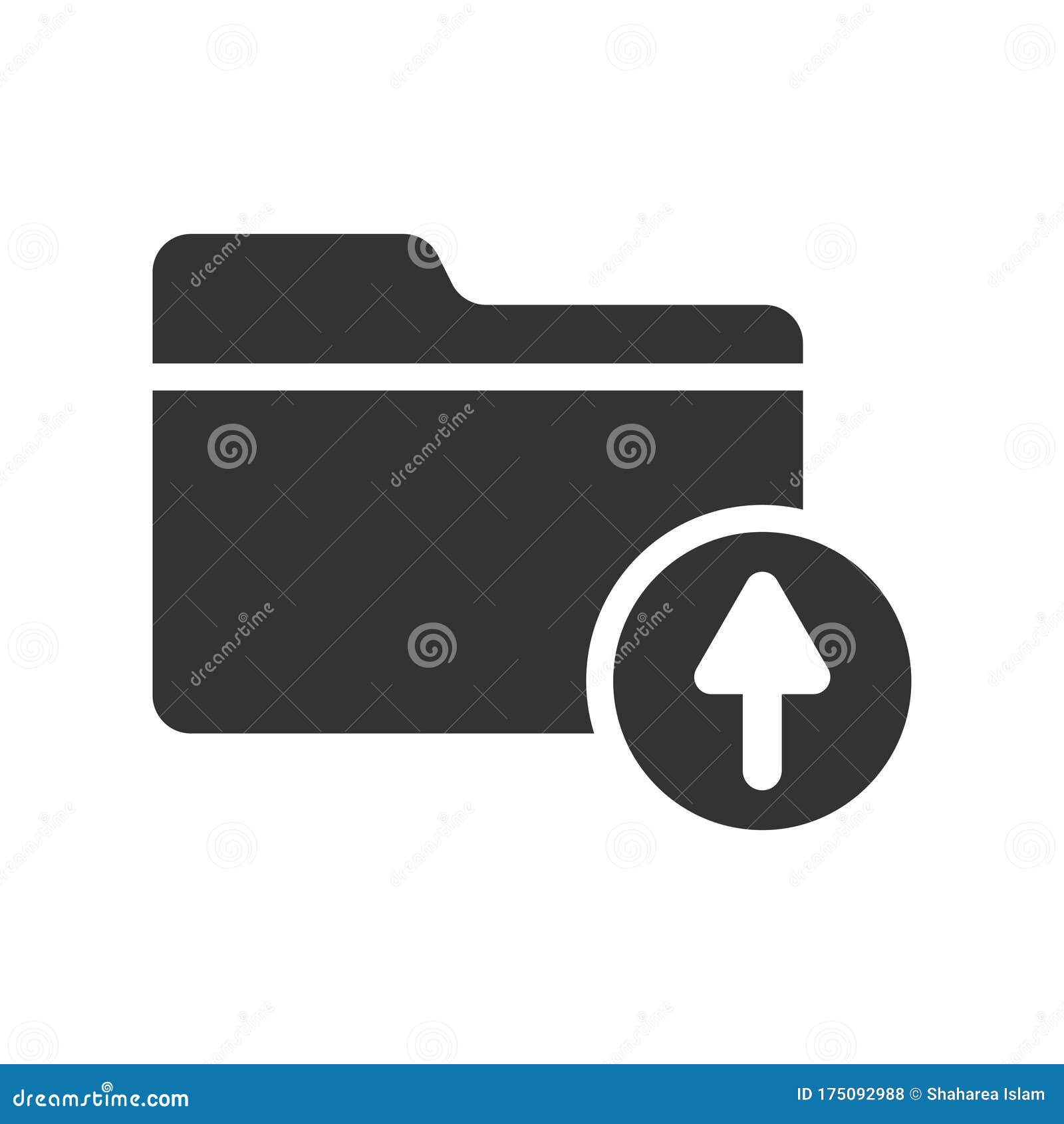 Upload folder icon stock vector. Illustration of graphic - 175092988
