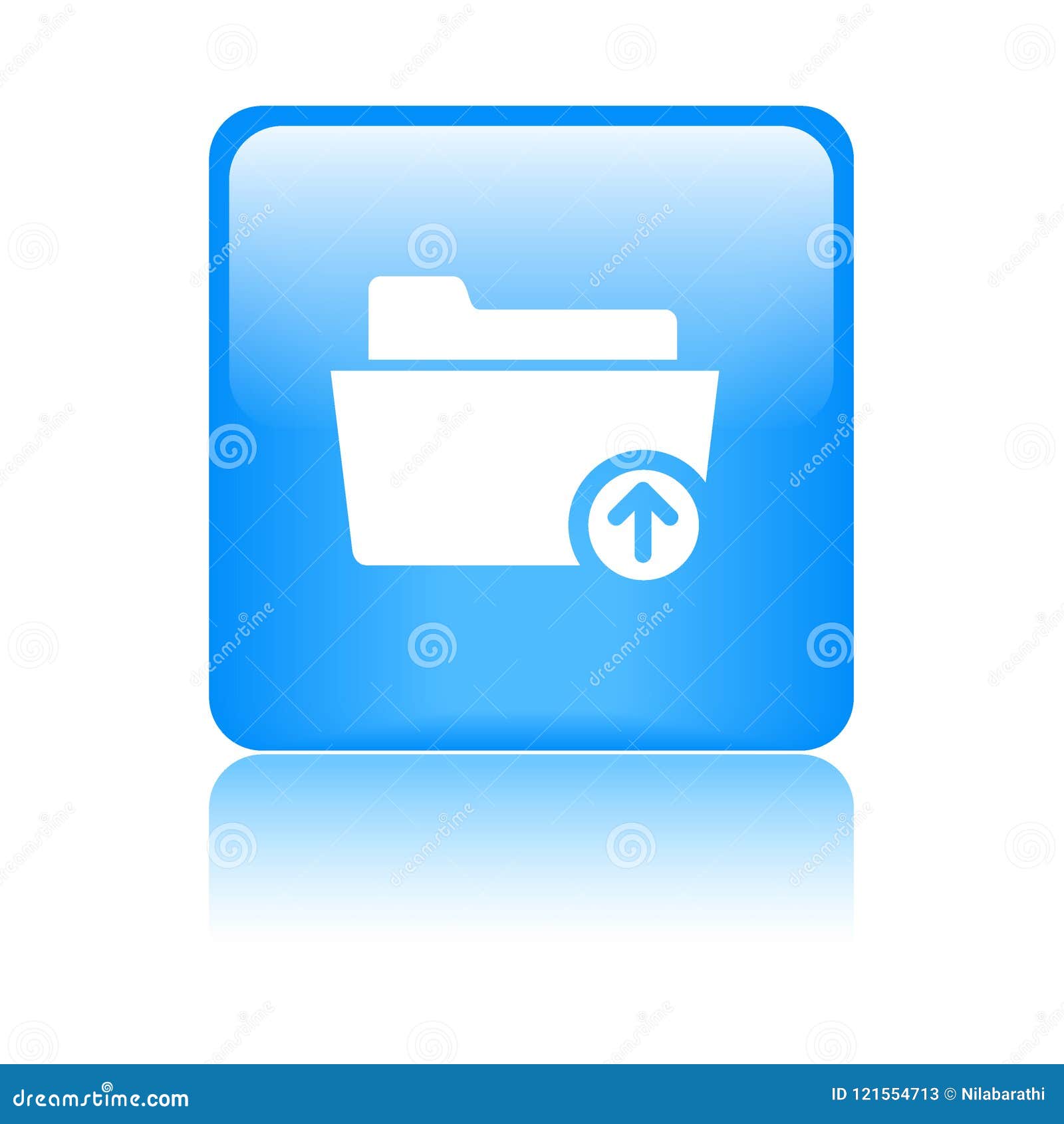 Upload folder icon stock vector. Illustration of folders - 121554713