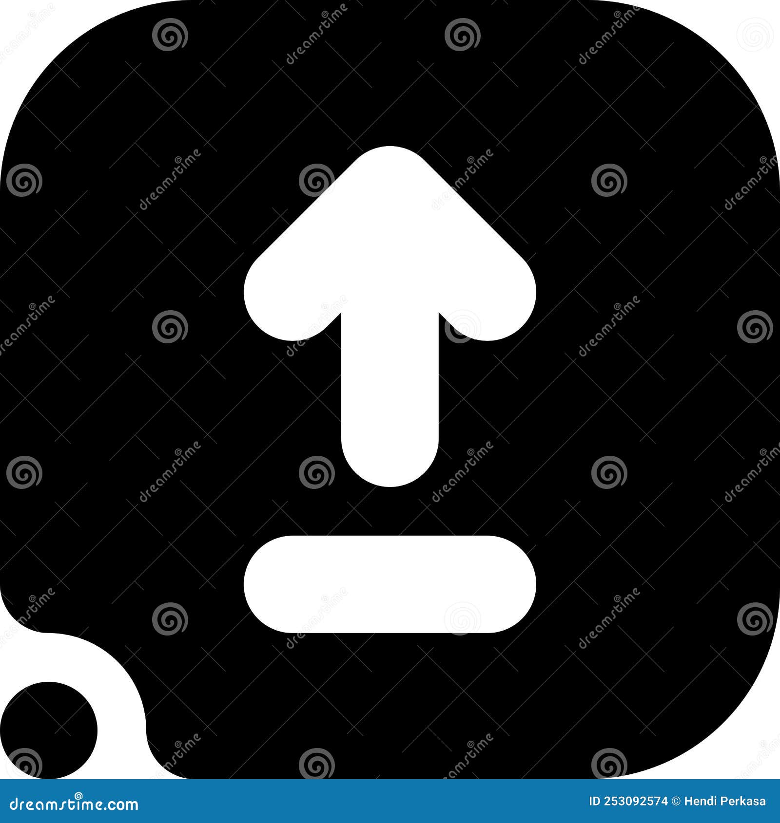 Upload Glyph Style Icon Design Symbol and Illustration Vector Stock ...