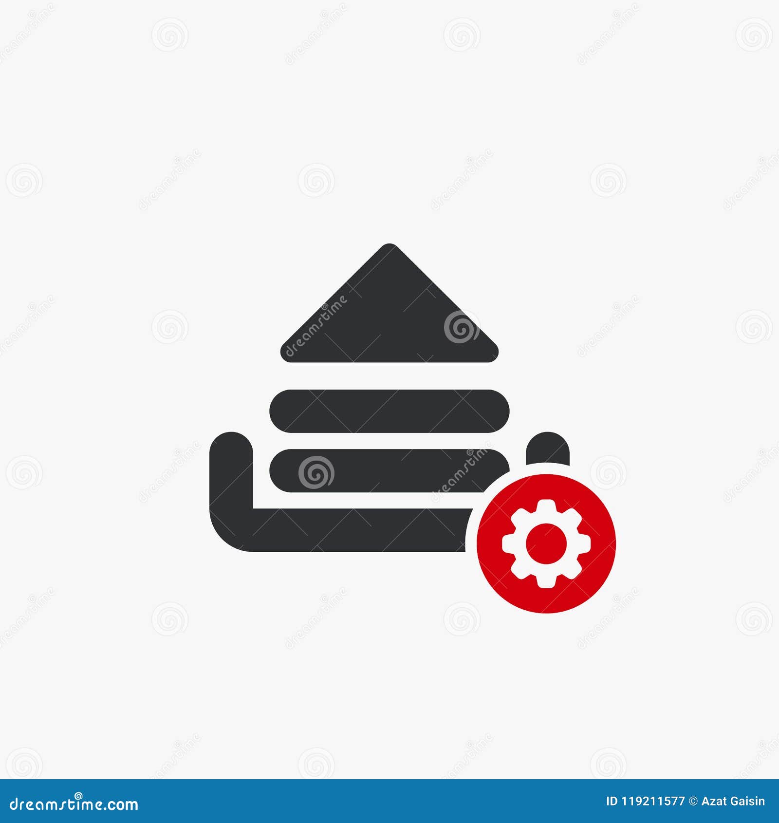 Upload Icon, Arrows Icon with Settings Sign. Upload Icon and Customize ...