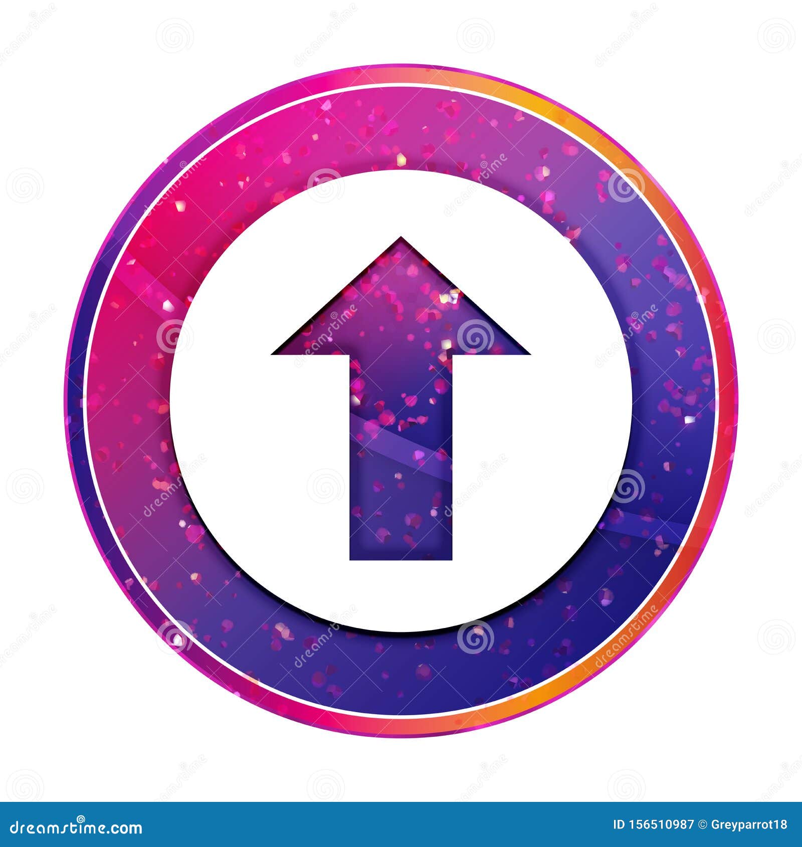 Upload Icon Creative Trendy Colorful Round Button Illustration Stock ...