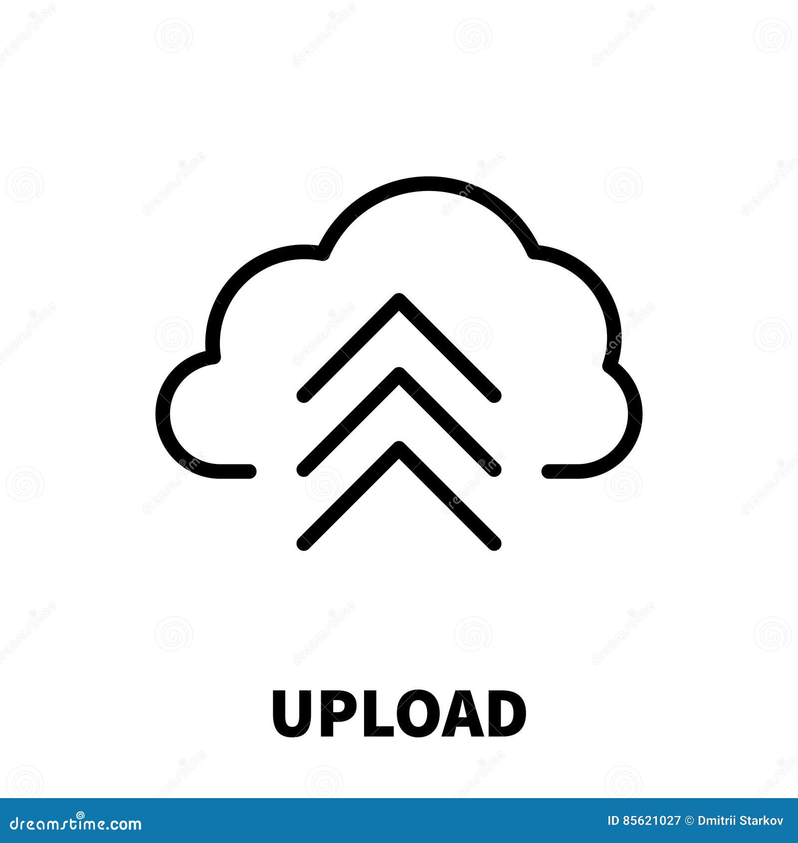 Upload Icon or Logo in Modern Line Style. Stock Vector - Illustration ...