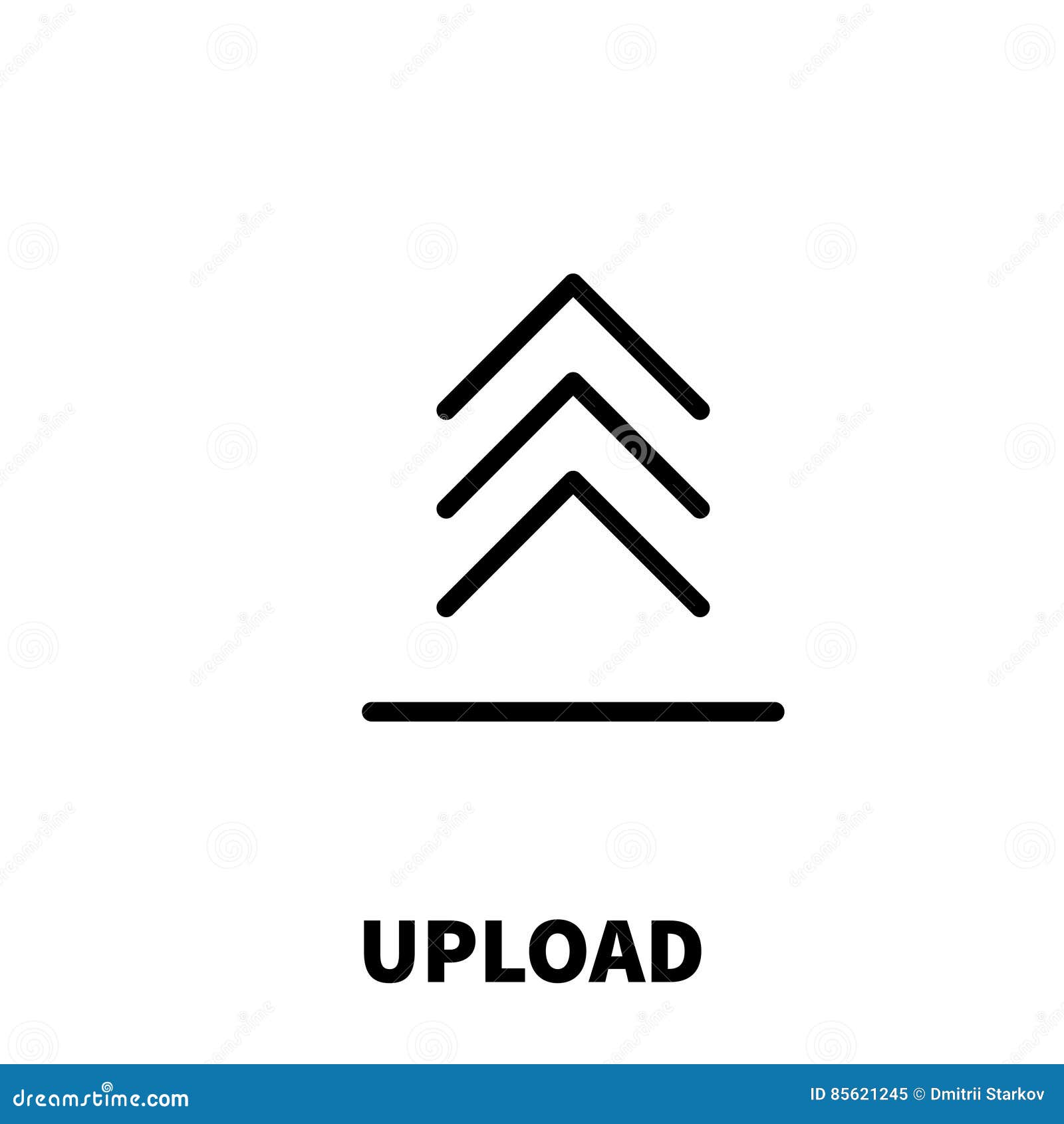 Upload Icon or Logo in Modern Line Style. Stock Vector - Illustration ...