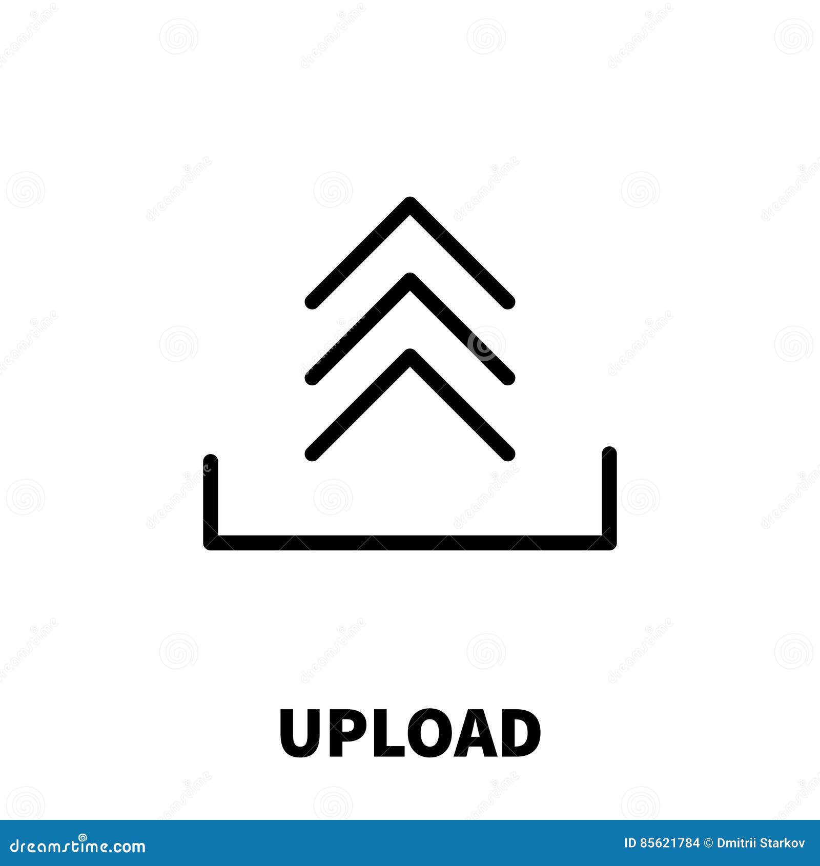 Upload Icon or Logo in Modern Line Style. Stock Vector - Illustration ...