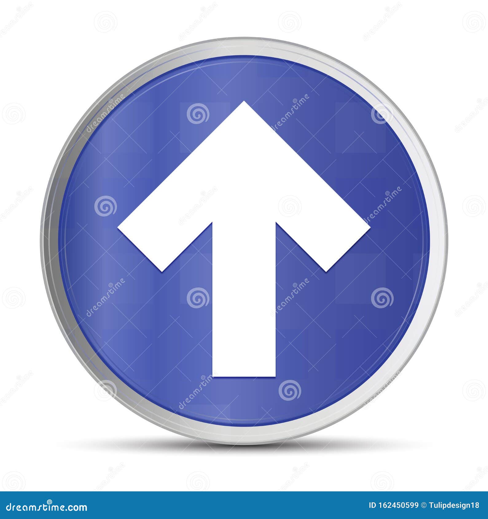 Upload Icon Prime Blue Round Button Vector Illustration Design Silver ...