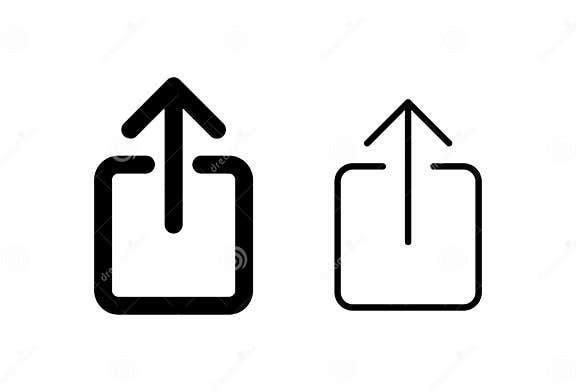 Upload Icon . Load Data Symbol Stock Vector - Illustration of documents ...