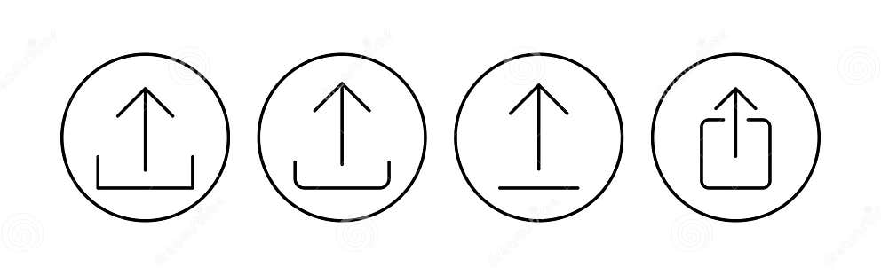 Upload Icon . Load Data Symbol Stock Vector - Illustration of internet ...