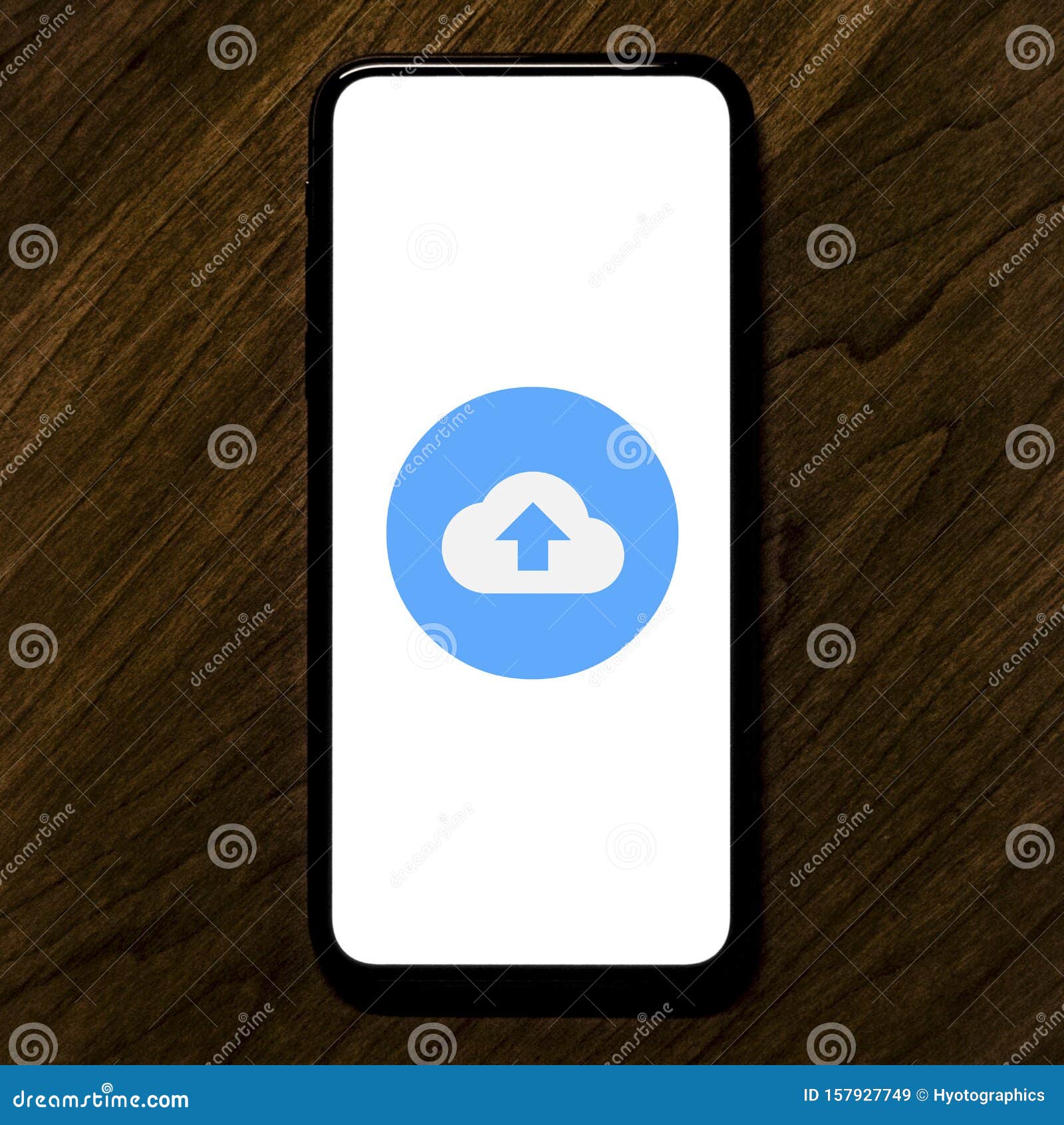 Upload Icon on Smartphone Screen Stock Image - Image of gadget ...