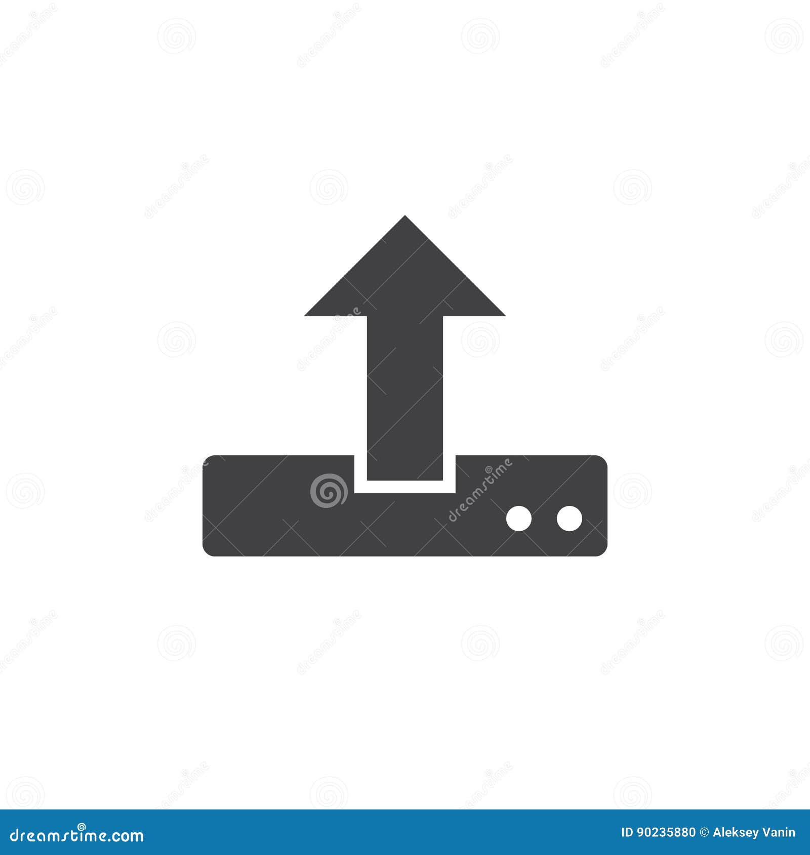 Upload Icon , Solid Logo Illustration, Pictogram Isolated Stock ...