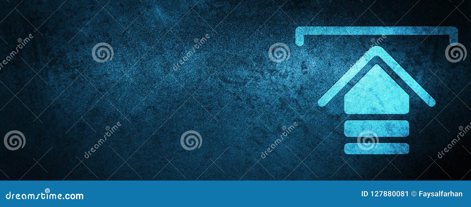 Upload Icon Special Blue Banner Background Stock Illustration ...