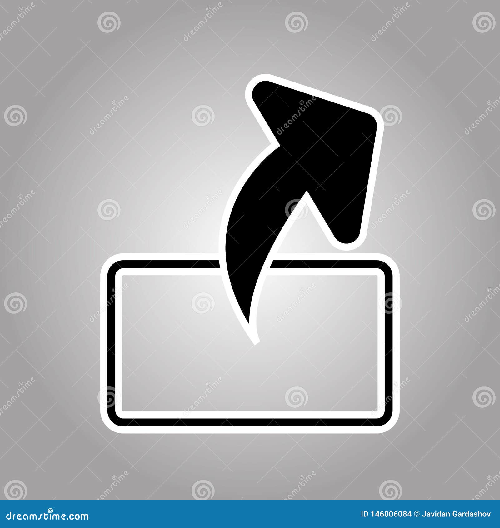 Upload Icon in Trendy Flat Style Isolated on Grey Background, for Your ...