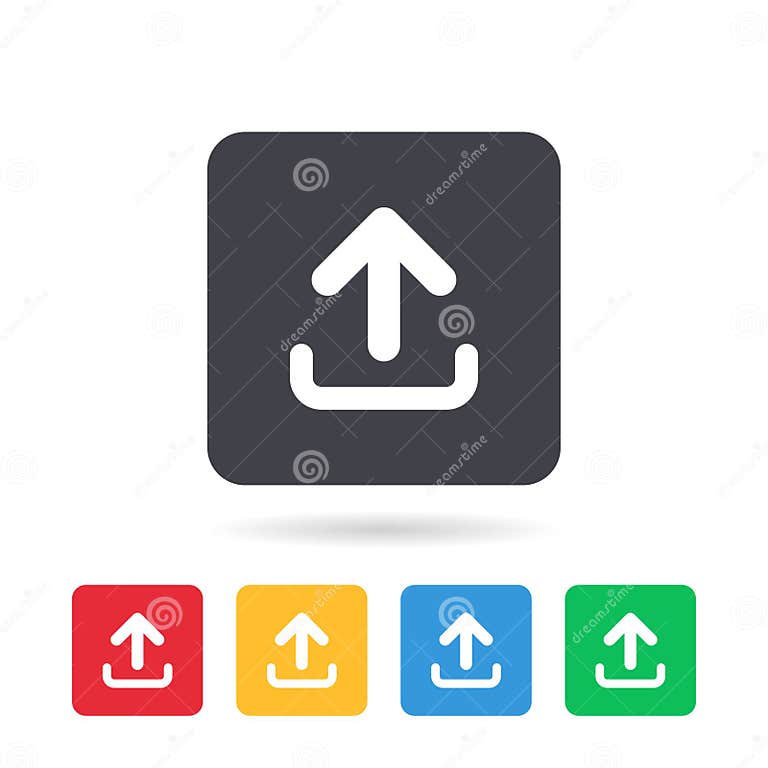 Upload Icon. Upload Button. Load Data Symbol Stock Vector ...