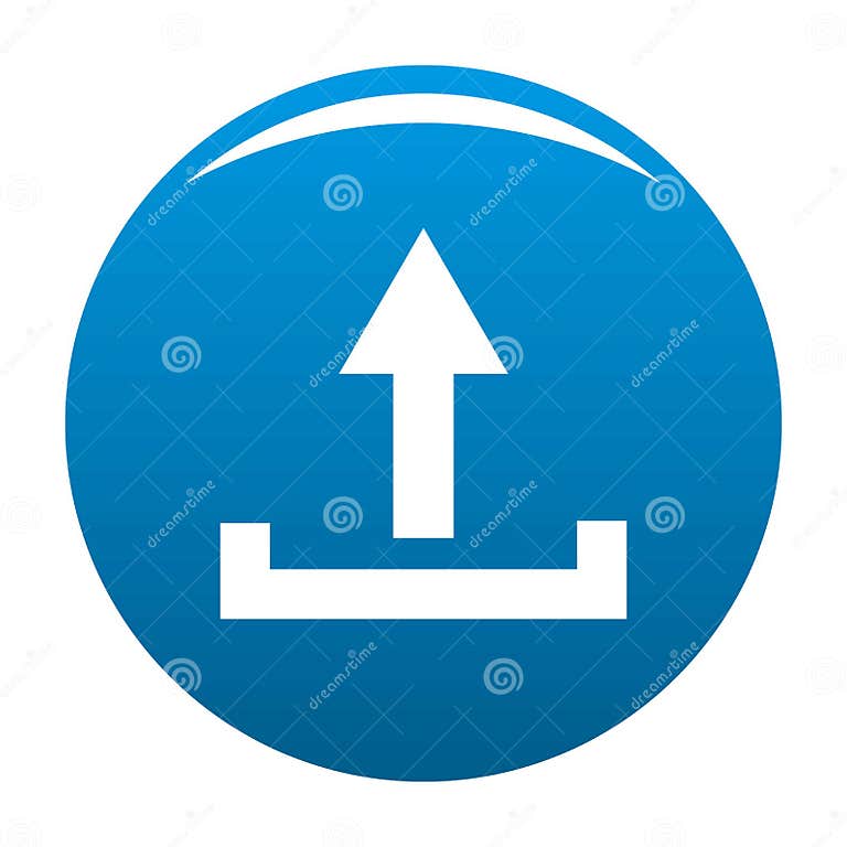 Upload icon blue vector stock vector. Illustration of download - 109403227