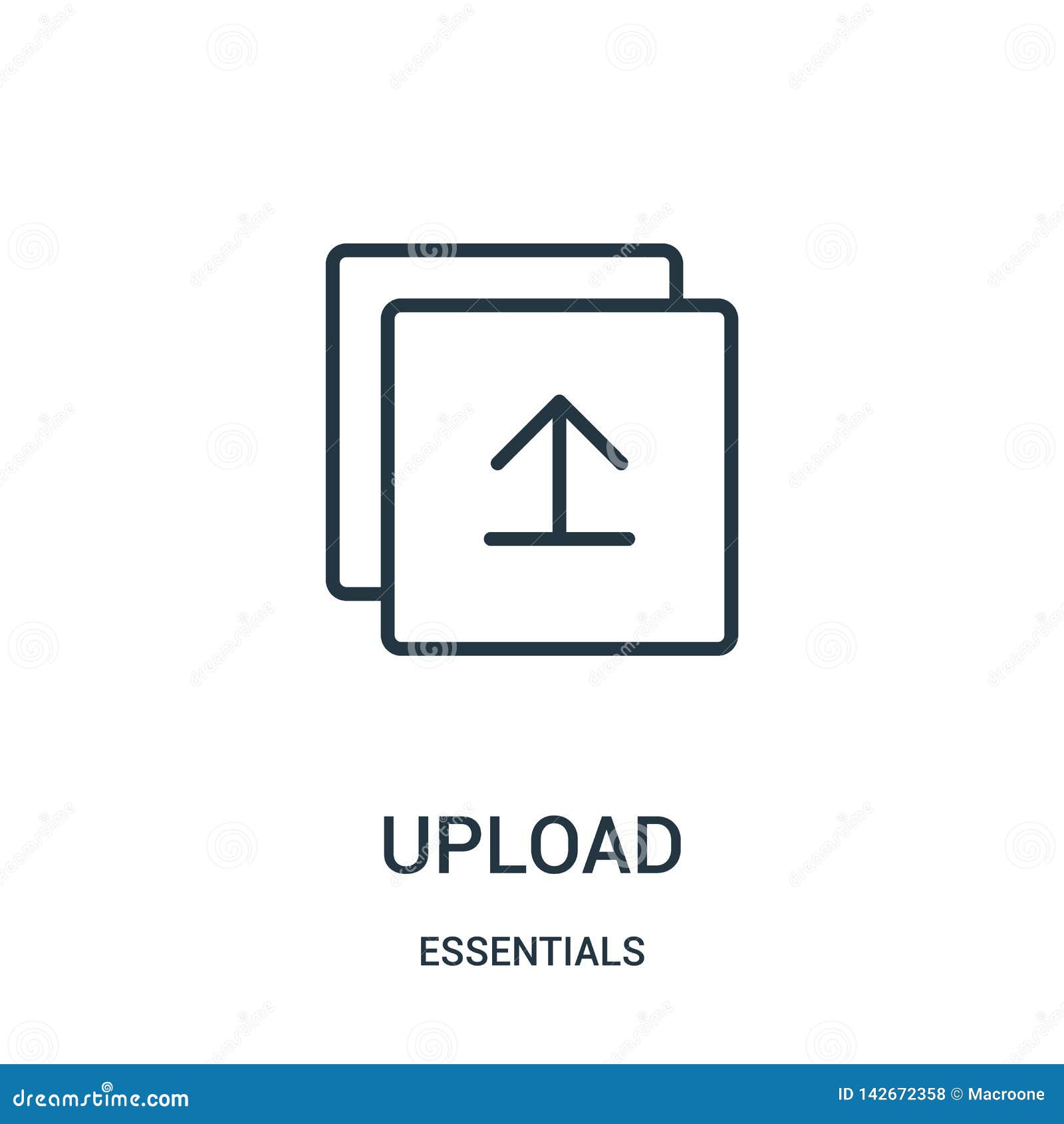 Upload Icon Vector from Essentials Collection. Thin Line Upload Outline ...