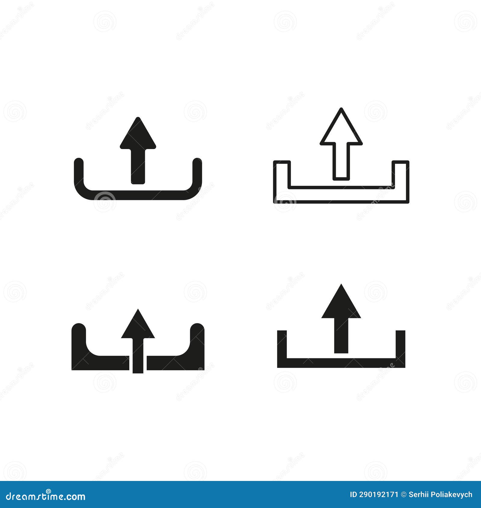 Upload Icons Set. Vector Illustration. EPS 10 Stock Vector ...