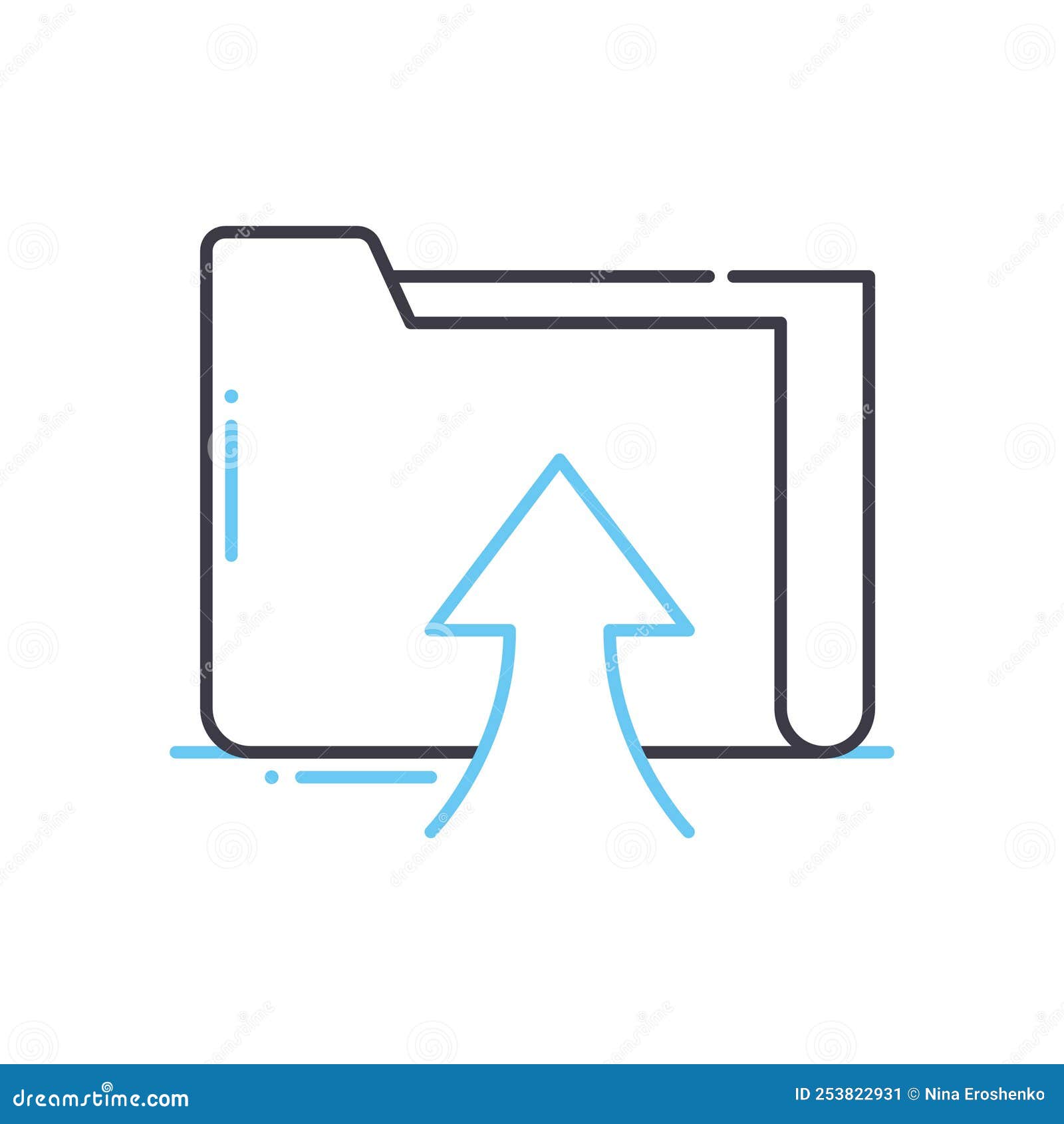 Upload Line Icon, Outline Symbol, Vector Illustration, Concept Sign ...
