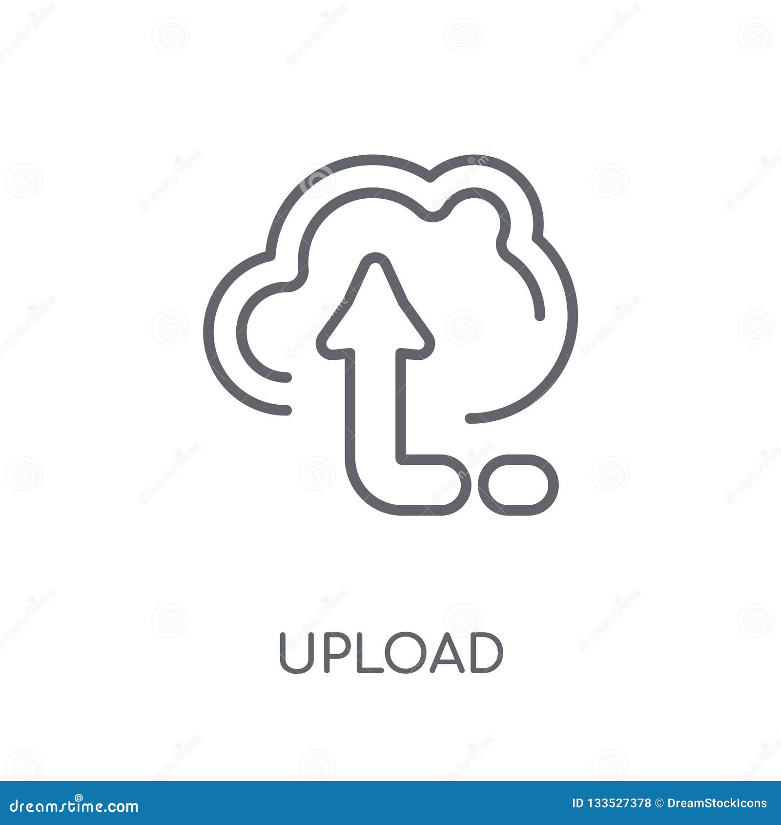 Upload Linear Icon. Modern Outline Upload Logo Concept on White Stock ...