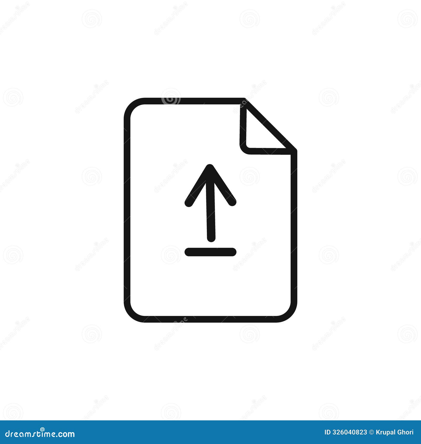 Upload Logo Sign Vector Outline Stock Illustration - Illustration of ...