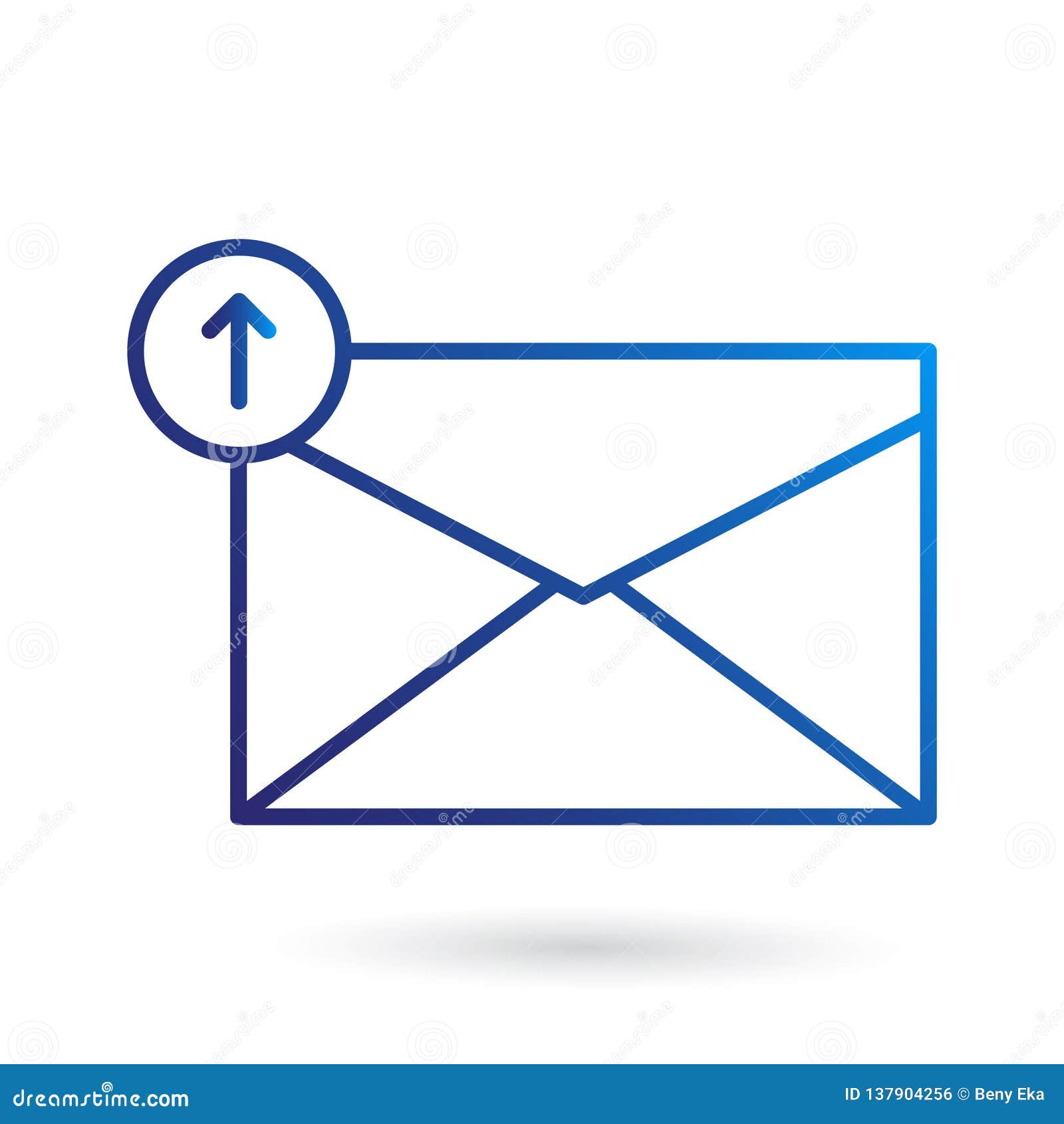Upload Mail Icon for Any Purpose Stock Vector - Illustration of ...