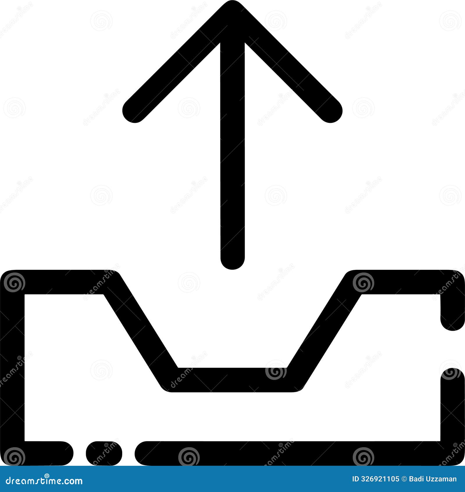 Upload Icon Symbol Vector Image Stock Vector - Illustration of network ...